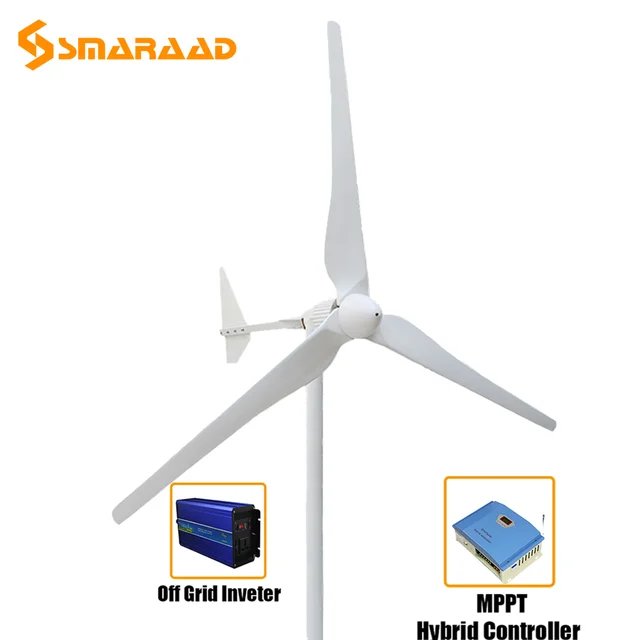 1000W 2000W 3000W 4000W 5000W 10KW Wind Turbine Generator 24V 48V 96V ...