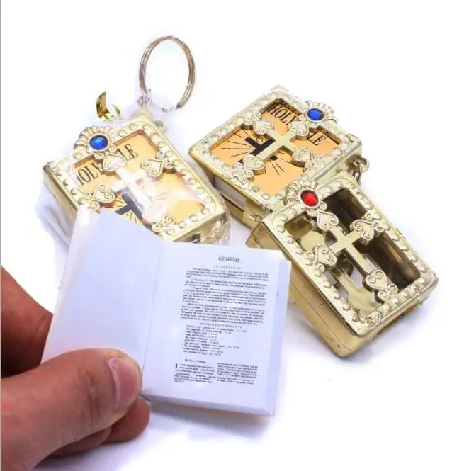 10pcs-lot-Mini-HOLY-Bible-Keychain-Religious-Christian-Jesus-Cross-Key ...