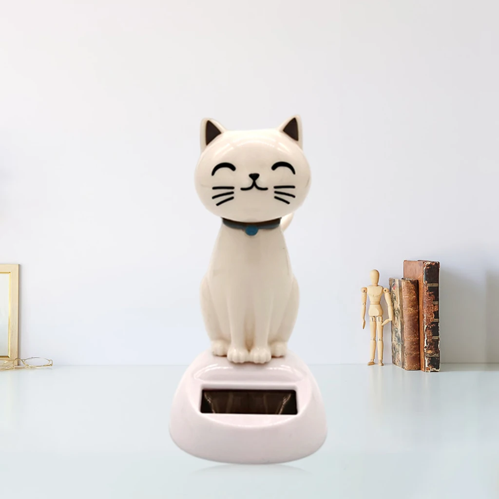 Moving Solar Bobblehead Cat Feet