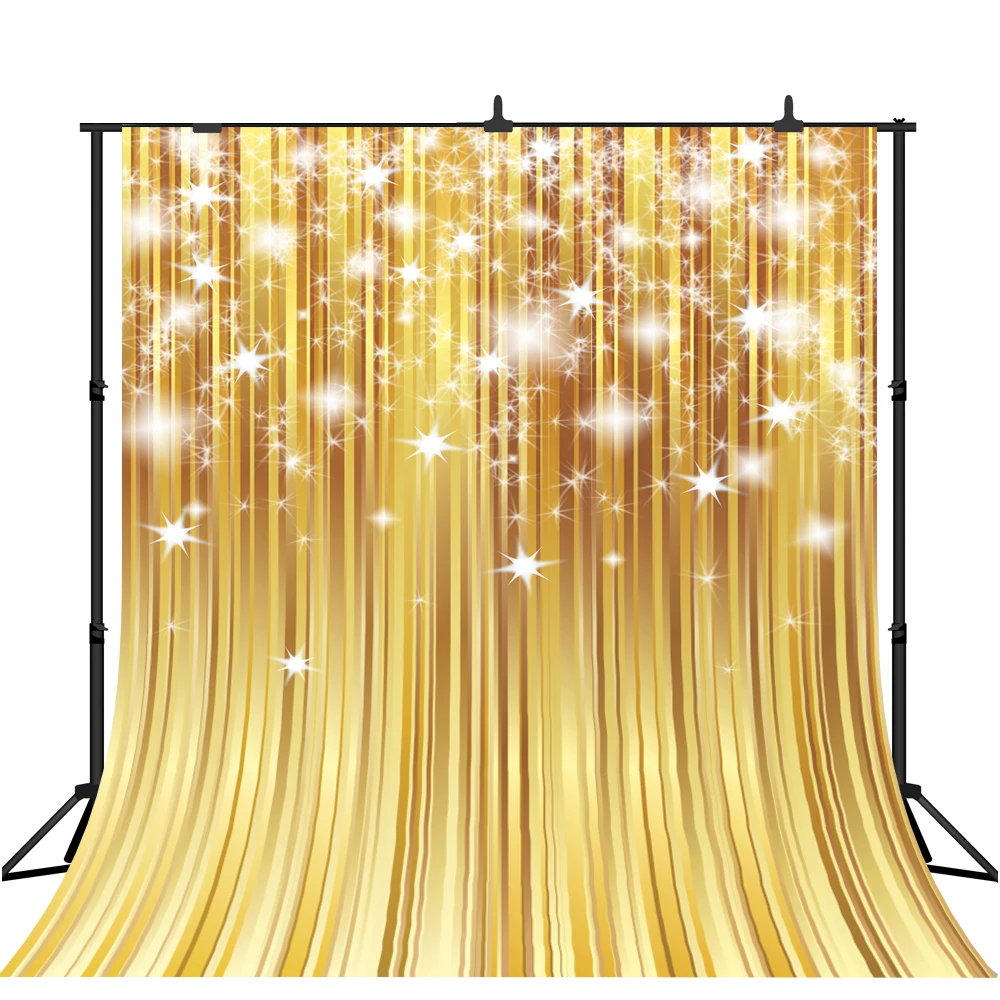 Lyavshi Photography Backdrops Golden Glitter Stars Bokeh Portrait Photo ...