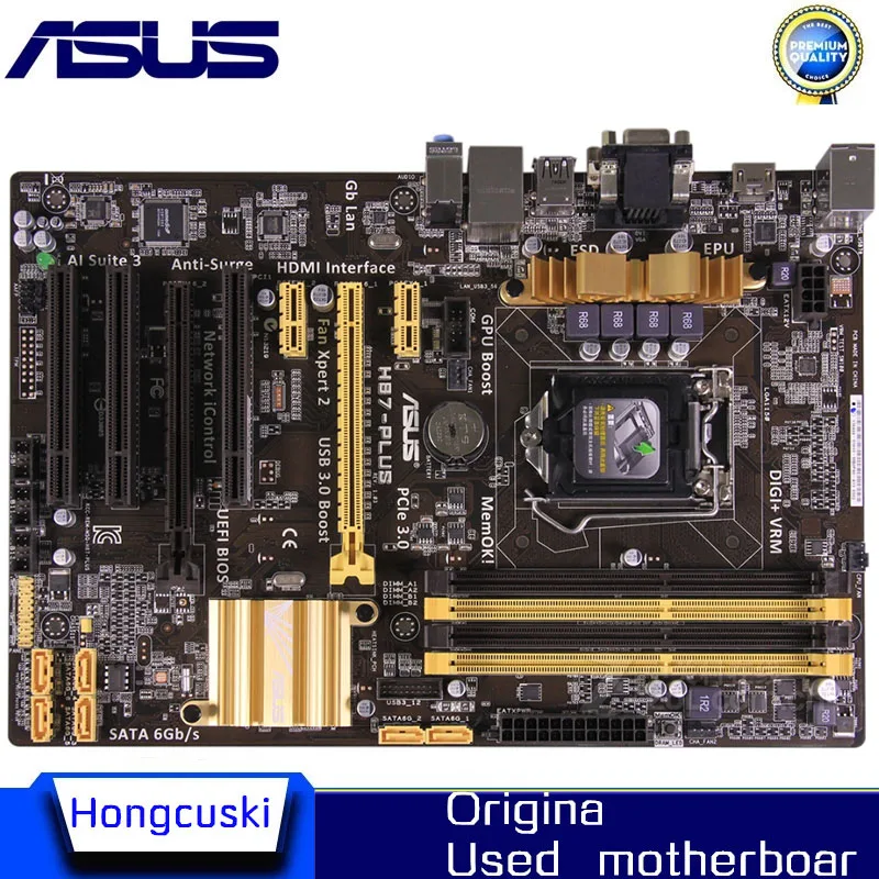 For ASUS H87 PLUS original motherboard Socket LGA 1150 DDR3 H87 SATA3 USB3.0 Desktop Motherboard ...