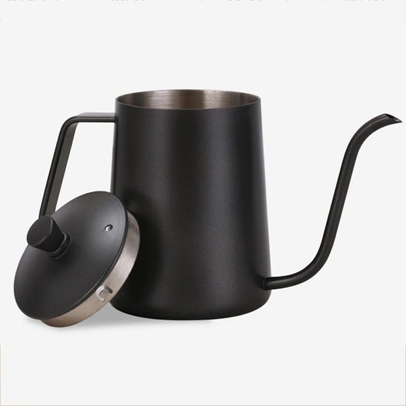 600ml&350ml Gooseneck Spout Drip Pot For Coffee Service - Stainless Steel Long Narrow Drip Tea ...
