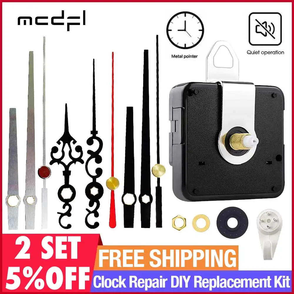 MCDFL Quartz Clock Mechanism DIY Silent Clocks Movement for Wall Hours ...