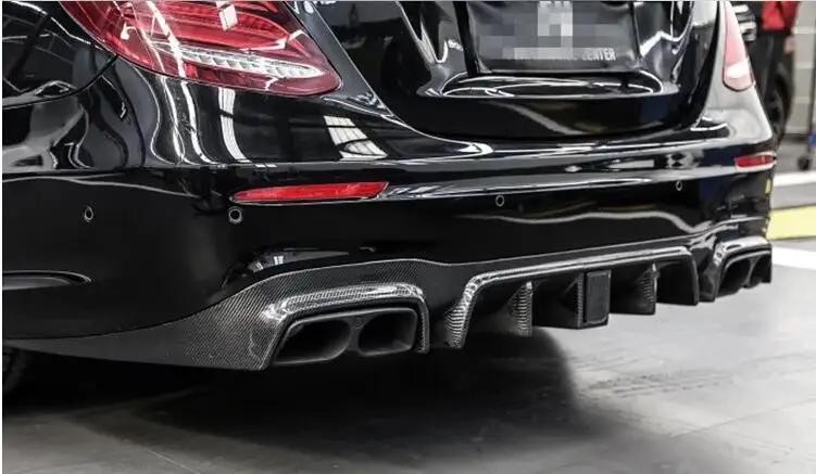 16+ E63S W213 Rear Diffuser Brabus Style carbon fiber Rear Bumper Lip ...