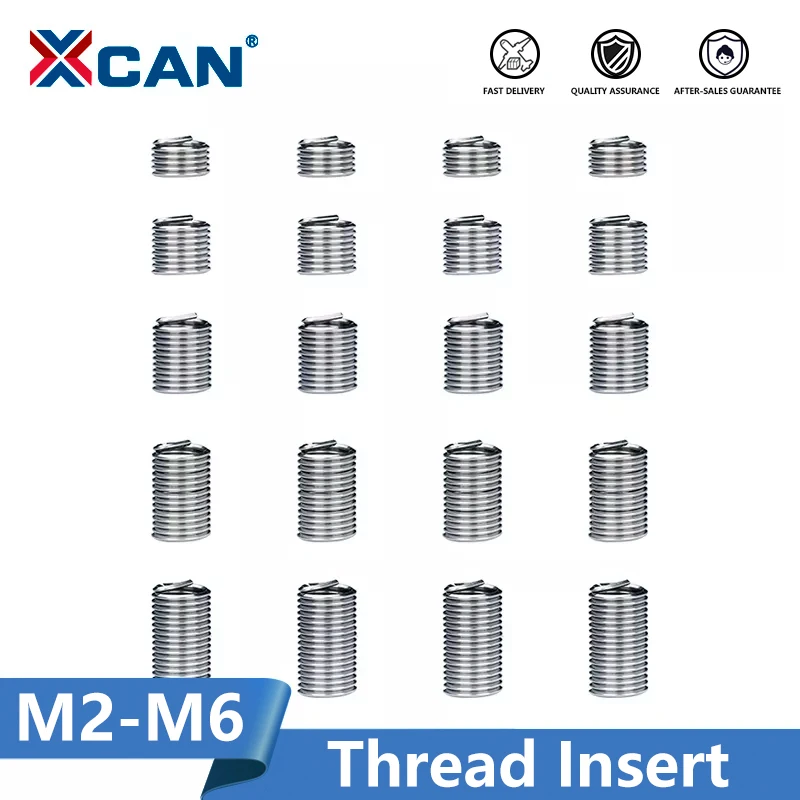 XCAN Fastening Thread Insert Set Stainless Steel Repair Tool Insert Kit ...