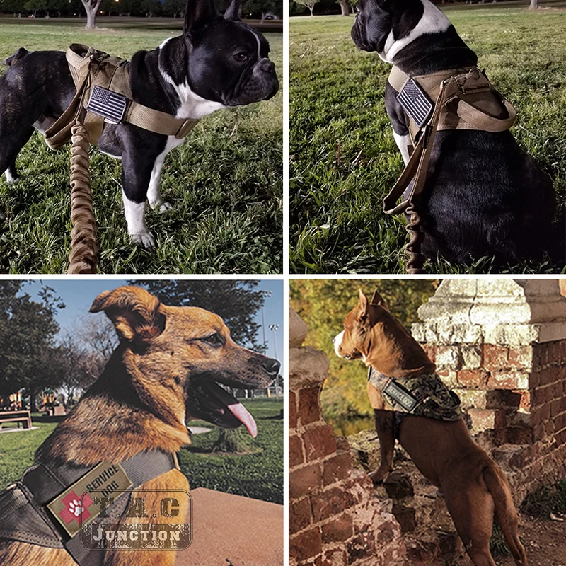 K9 Simple Tactical Dog Patrol Harness Adjustable Quick Release MOLLE ...