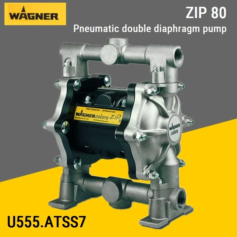 Wagner-ZIP-80-U555-ATSS7-Pneumatic-Double-Diaphragm-Pump-Lower-Pressure-And-High-Flow-Aluminum ...