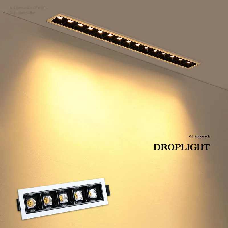 Dimmable-Recessed-Strip-LED-Ceiling-Lights-2w-4w-6w10W-20W-30W-COB-LED ...