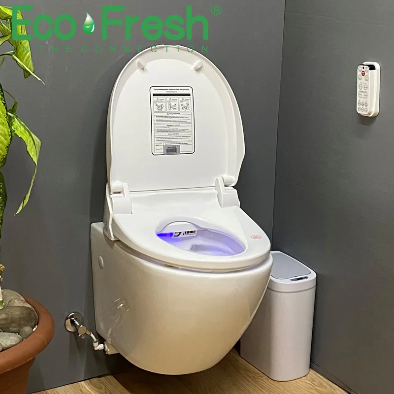 Ecofresh Smart Toilet Seat Electric Bidet Cover Intelligent Bidet Heat ...