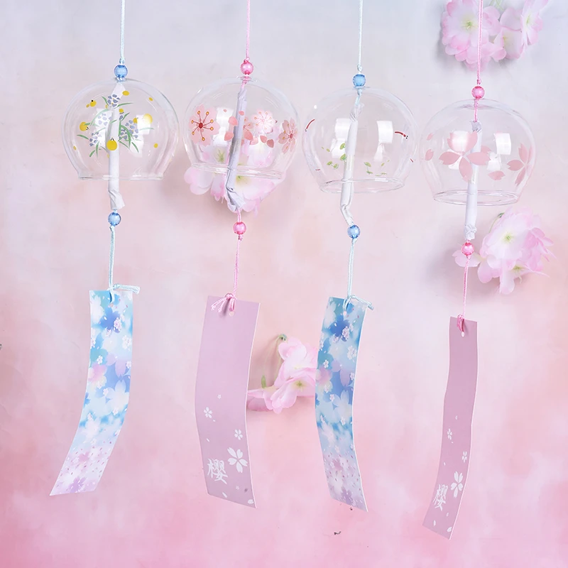 Japanese Sakura Style Glass Cherry | Wind Chimes Japanese Style Glass ...