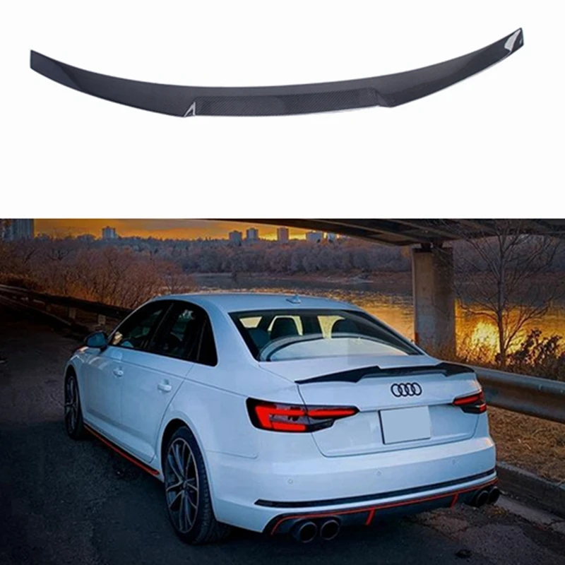 M4 Style Carbon Fiber Rear Trunk Luggage Compartment Spoiler Car Wing
