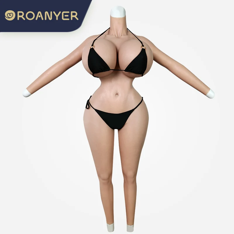 Roanyer formas de mama realistas para crossdress grandes peitos falsos bodysuit shemale silicone ...