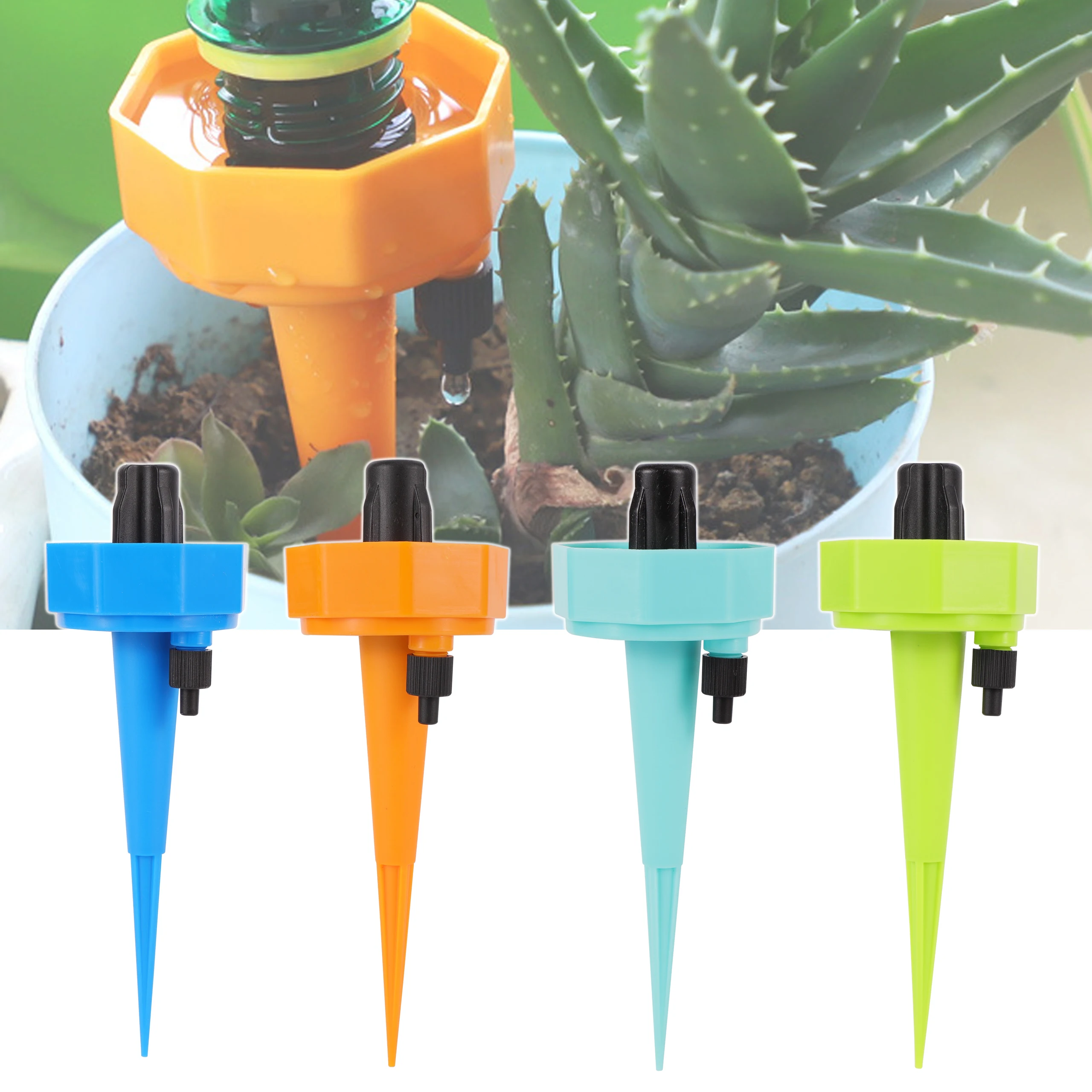Gotero con pinchos ajustable para plantas, equipo de riego automático ...