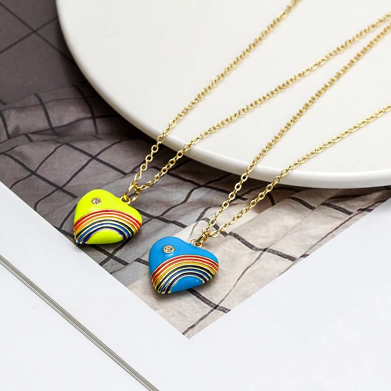 Rainbow Diamond Necklace