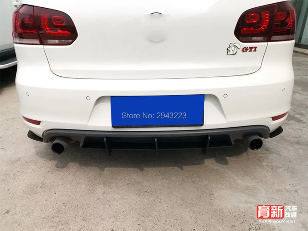 Для Volkswagen VW Golf 6 VII MK6 GTI R20 ABS черный Задний бампер для ...