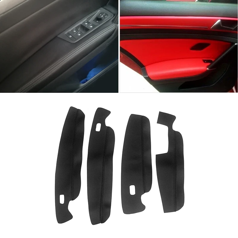 Soft Leather Door Panel Cover For VW Touran 2016 2017 2018 Car-styling ...