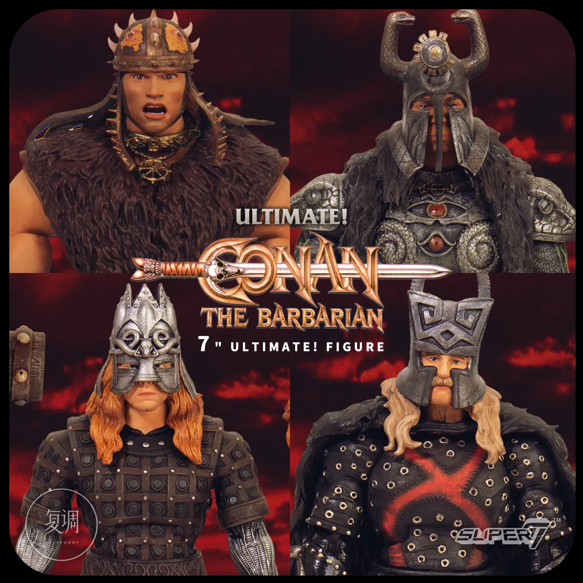 Original Super7 Conan The Barbarian Thulsa Rexor Thogrim 1/12 Scale ...