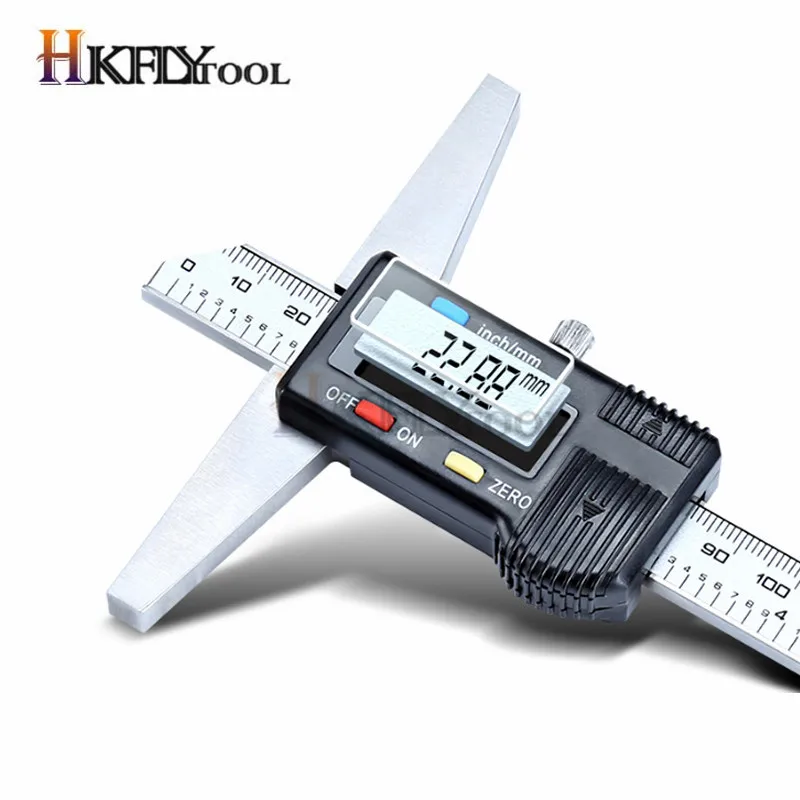 0-150mm-6-Carbon-Steel-Metric-Imperial-Digital-Depth-Vernier-Caliper ...