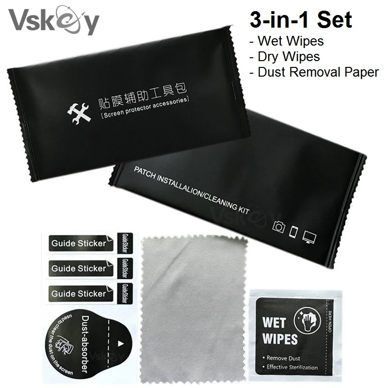 100pcs 3in1 Dust Removal Paper Dry Wet Cleaning Wipes Alcohol Package ...
