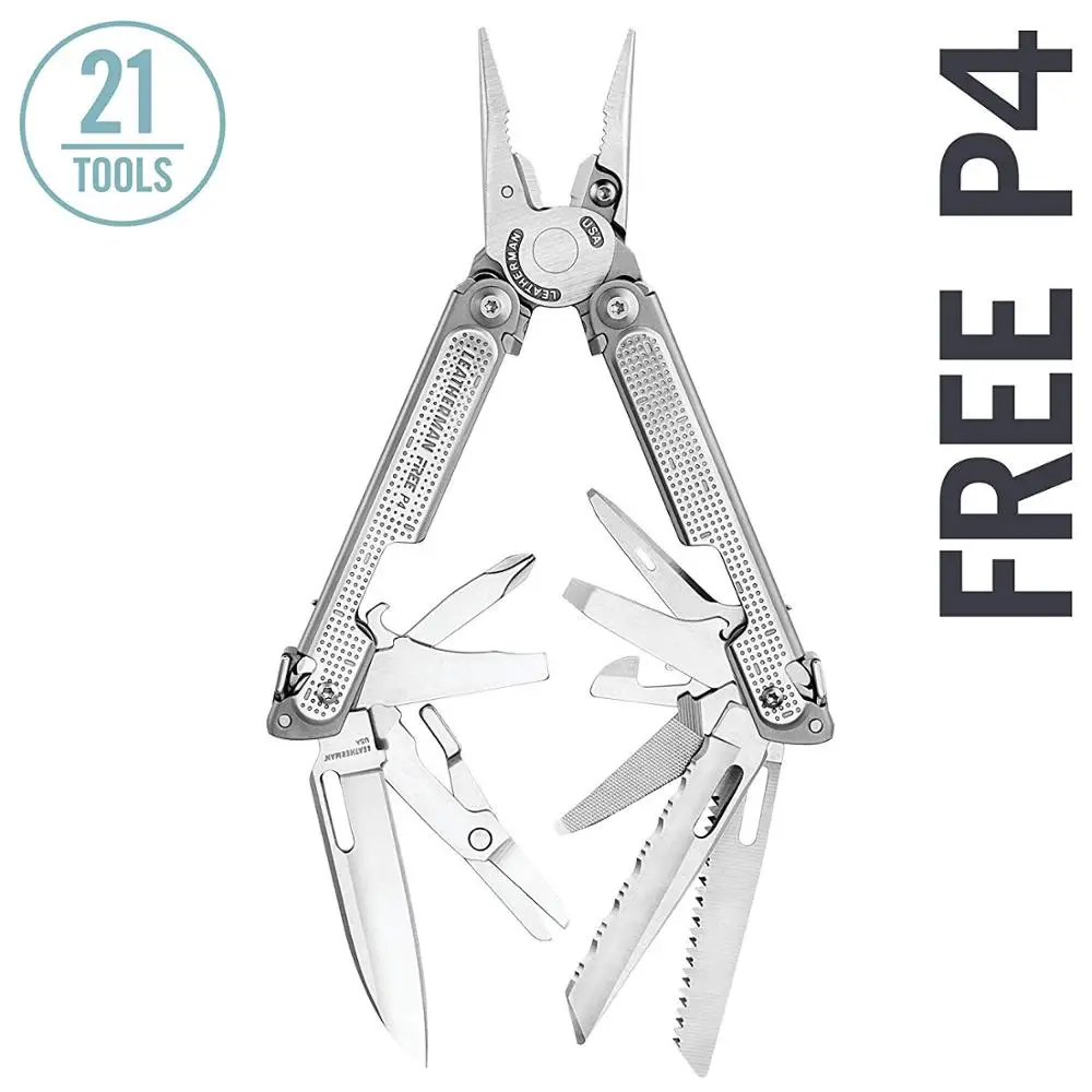 LEATHERMAN - FREE P4 Multitool with Magnetic Locking, One Hand ...