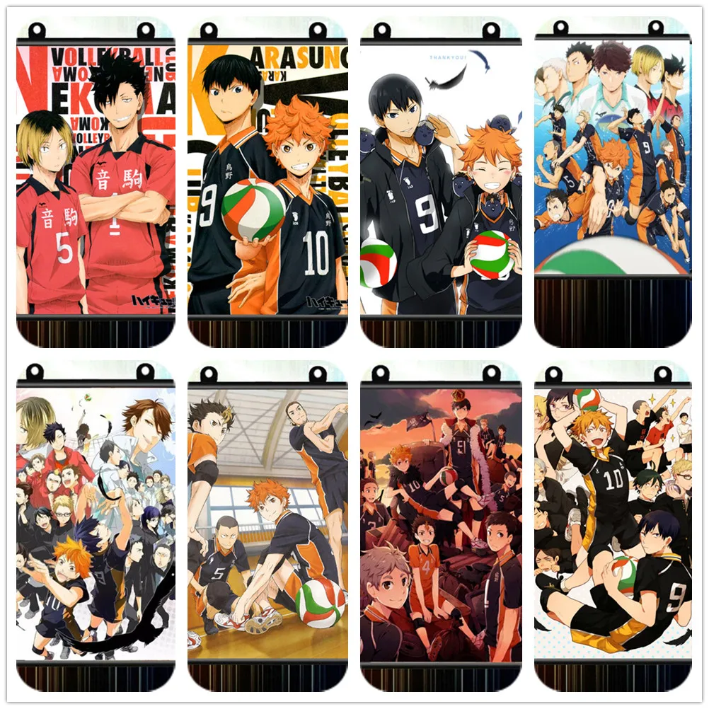 Anime Haikyuu!! Hinata Shoyo Kageyama Tobio Fabric Wall Scroll Poster ...
