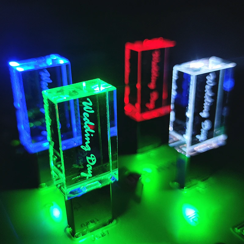 Brand New Color LED light Rose Gold Crystal" Wedding Day" USB 2.0 High ...
