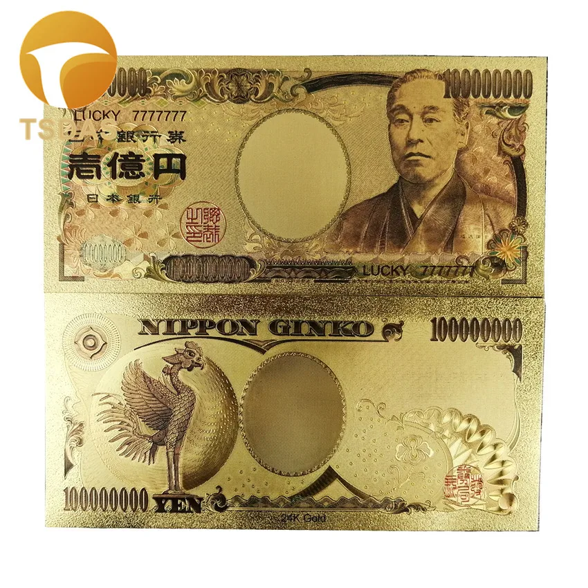 Art & Collectibles Fake Yen banknotes gold-plated in 6 different sets ...