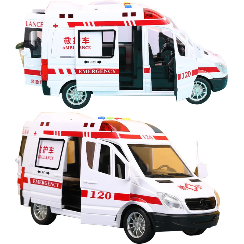Large-Ambulance-Car-policecar-Music-light-Car-Boy-Toy-Collection-Model ...