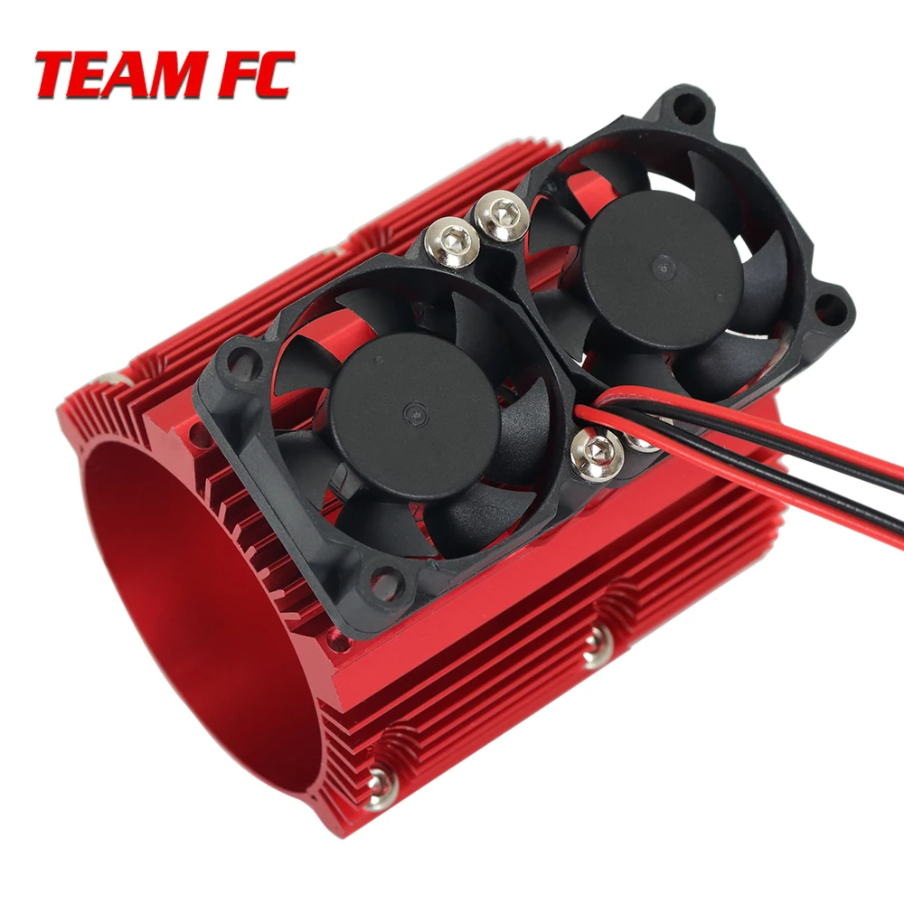 1PCS Metal Dual Fan 41 43mm Motor Radiator Heat Sink for 1/8 RC Car ...