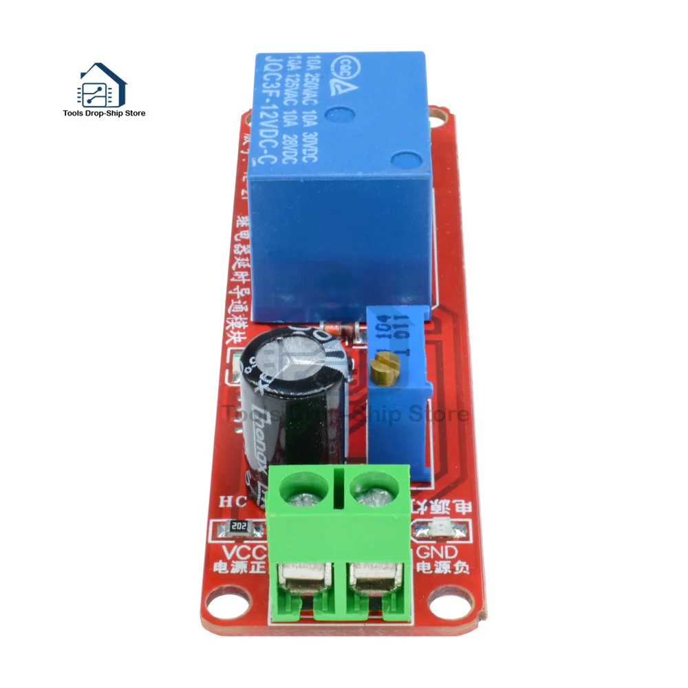 DC 5V 12V Time Delay Relay NE555 Time Relay Shield Timing Relay Timer ...