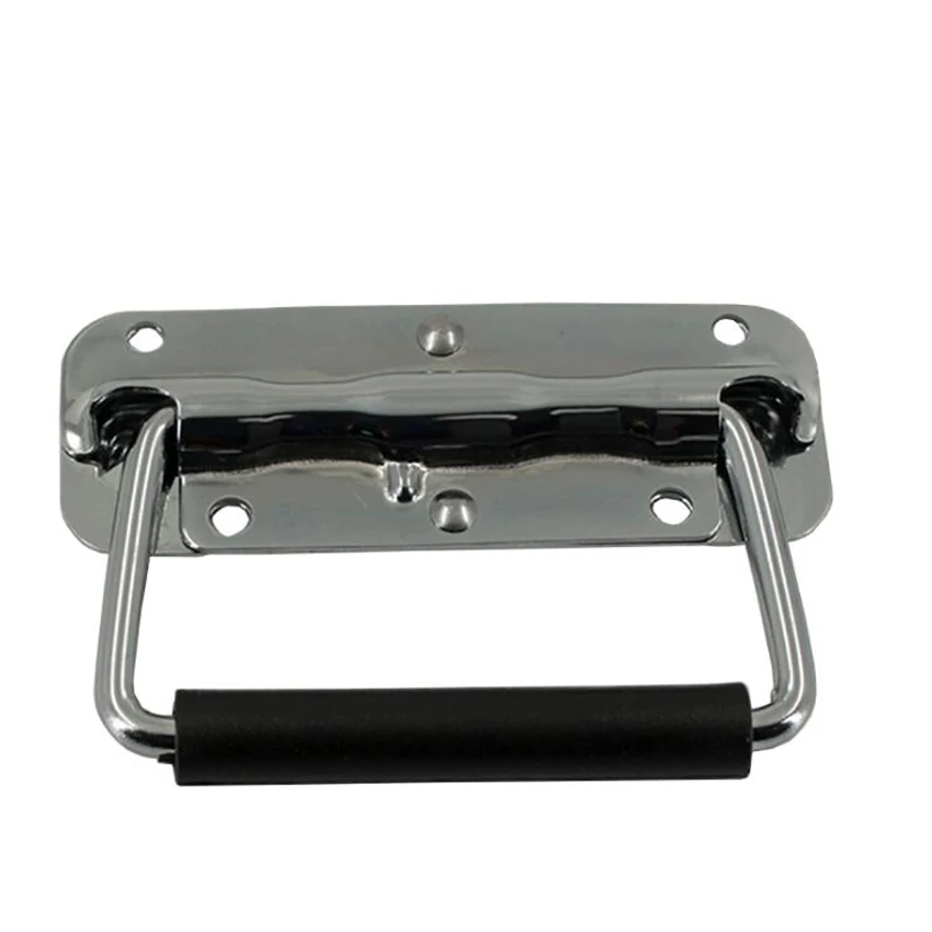 Spring Loaded Case Handle, Metal Surface Mount Chest Handle with Rubber ...
