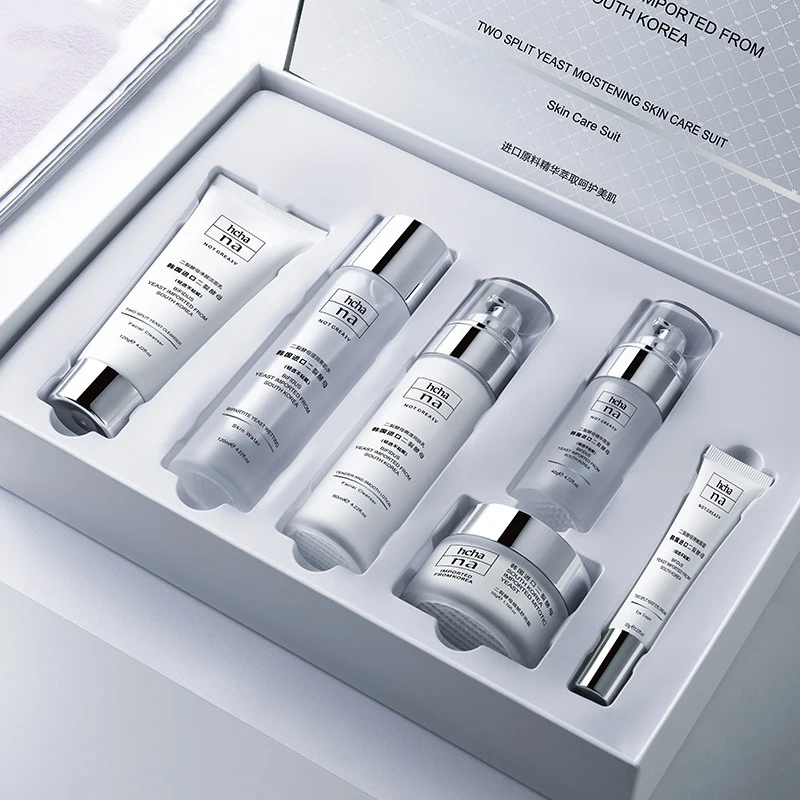 Repair Skin Care Set 6PCS Face Cream Cleanser Toner Eye Cream Yeast ...