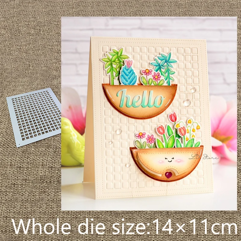 New Design Craft Metal stencil mold Cutting Dies grid frame decoration ...