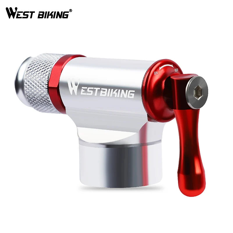 West Biking 미니 자전거 펌프 Co2 팽창기 밸브 산악 도로 자전거 볼 사이클링 펌프 바이크 액세서리자전거 펌프