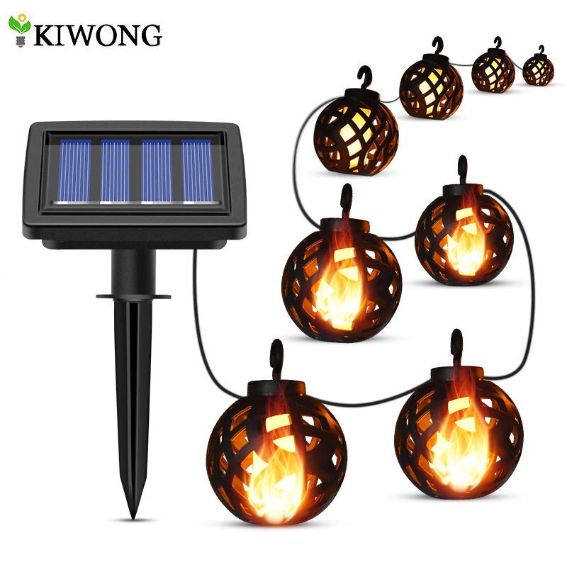 Solar-String-Lights-LED-Outdoor-Waterproof-Flickering-Flame-Hanging ...