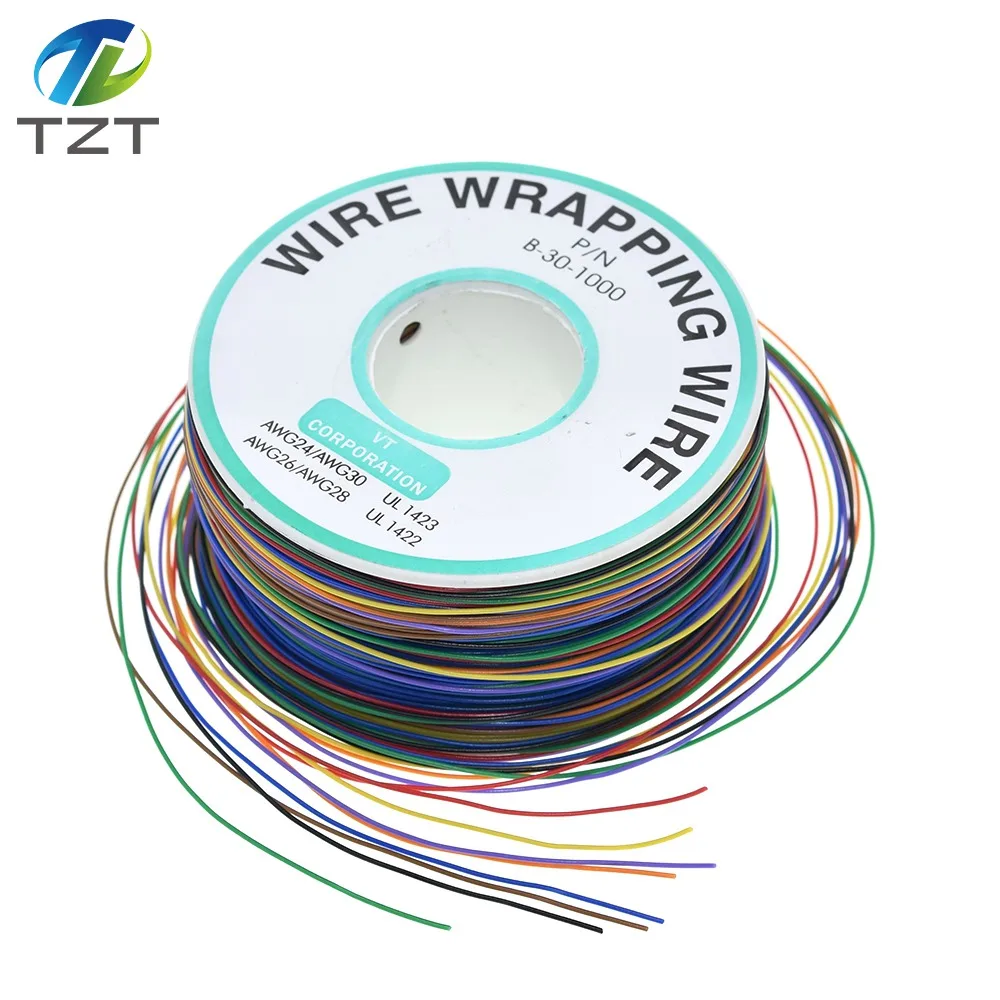 265m 8 Color 30AWG Jump Wire Wrapping Tinned Copper Solid PVC ...