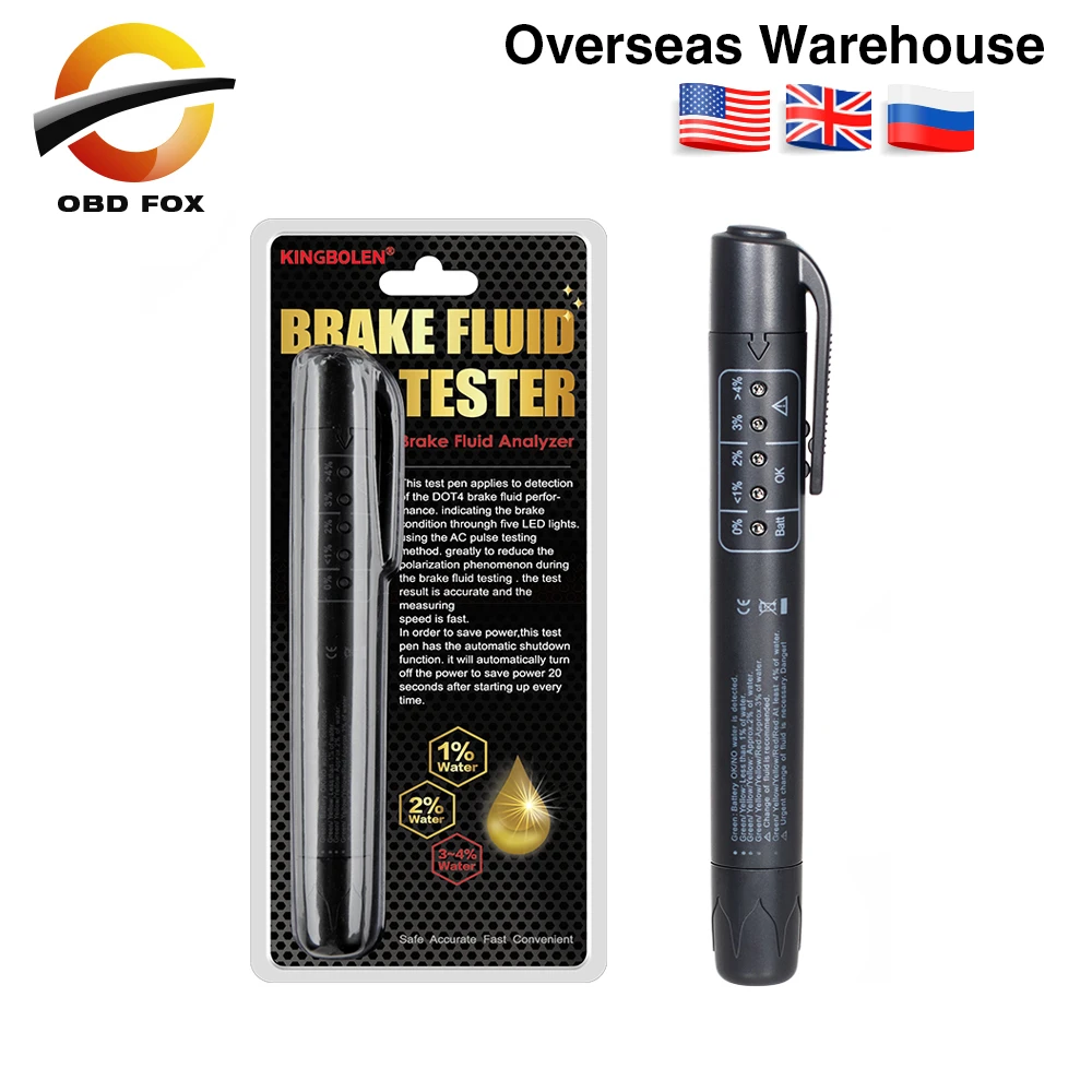 Auto Liquid Testing Brake Fluid Tester Pen For Dot3/dot4 Accurate Brake ...