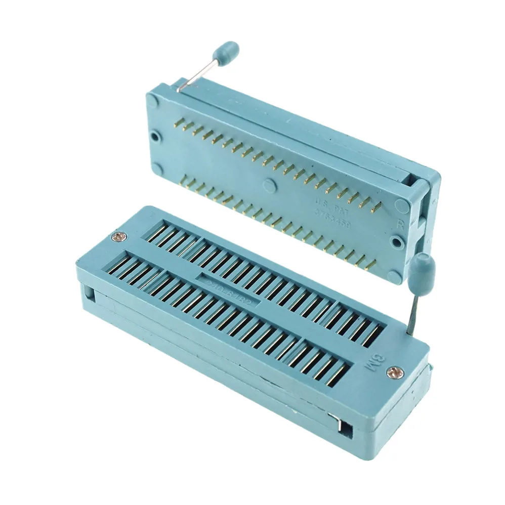 10pcs Test Ic Dip Zif Zip Socket 40 Pin Pitch 2.54 Mm Universal Dual ...