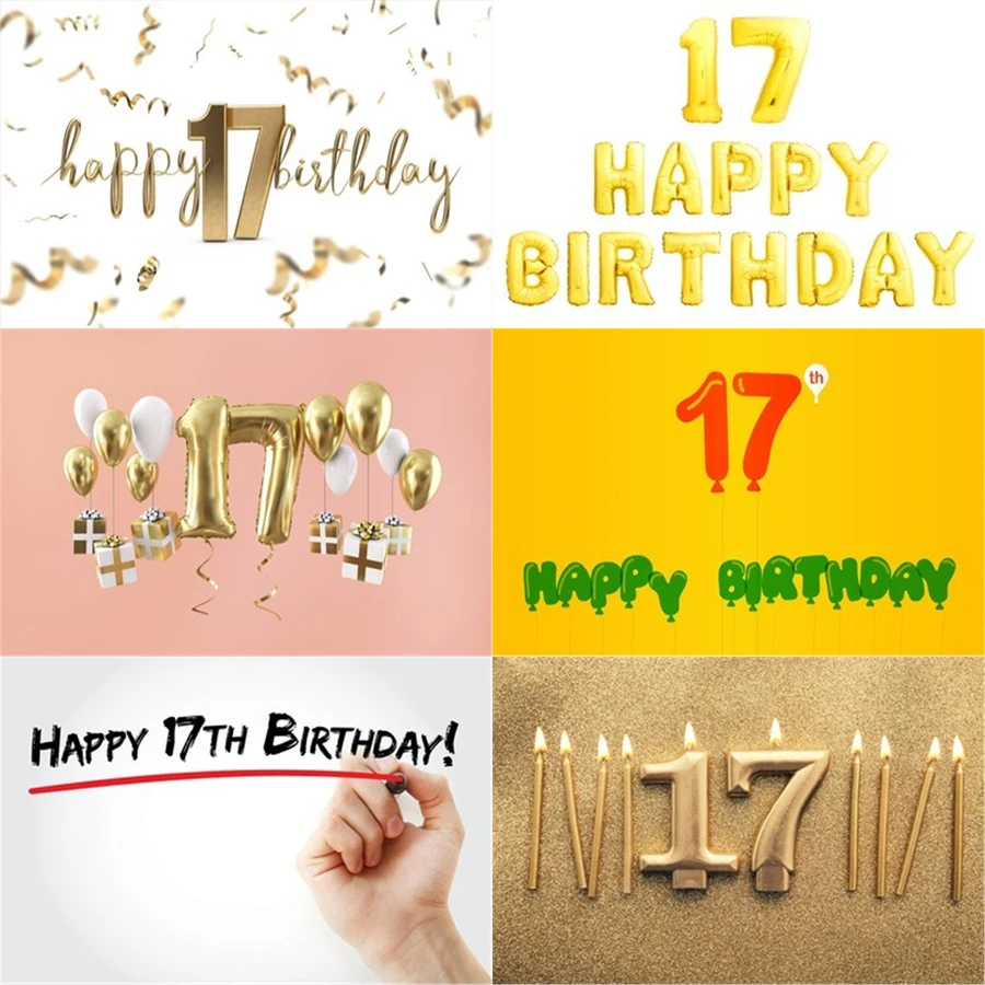 Photo-Studio-Props-Vinyl-Photography-Backdrop-Seventeenth-Birthday ...