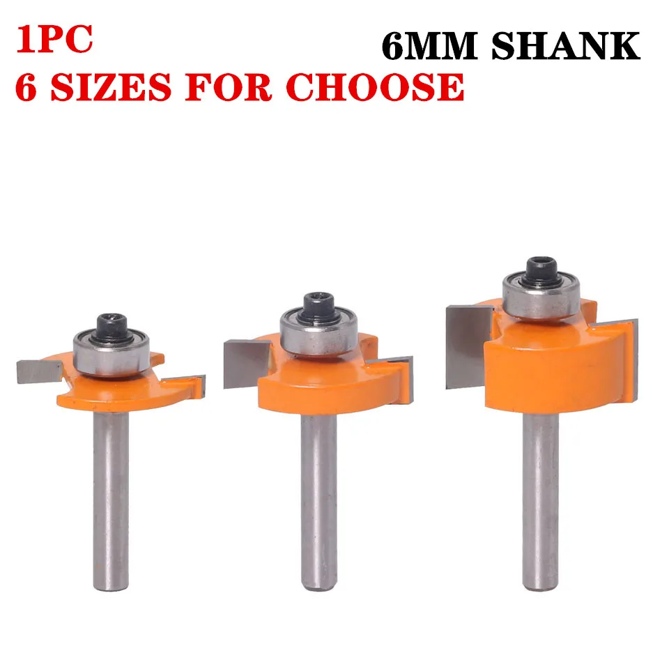 1 pc 6 milímetros Shank Biscoito T Slot de Madeira Router Bit Com ...