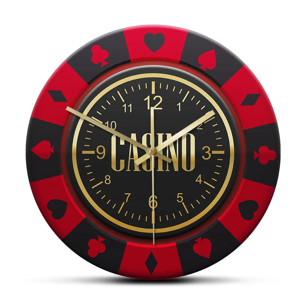 Gamble-Chip-Printed-Wall-Clock-Roulette-Tournament-Chip-Design-Hanging ...