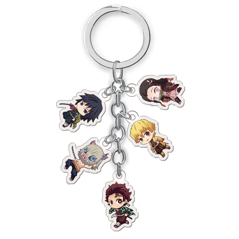 Anime Demon Slayer Kimetsu No Yaiba Keychain Acrylic Ghost Blade ...