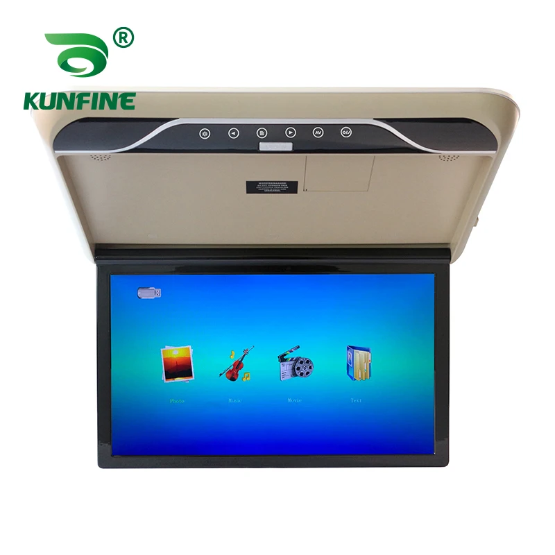 Monitor de techo para coche, pantalla LCD abatible hacia abajo de 19 ...