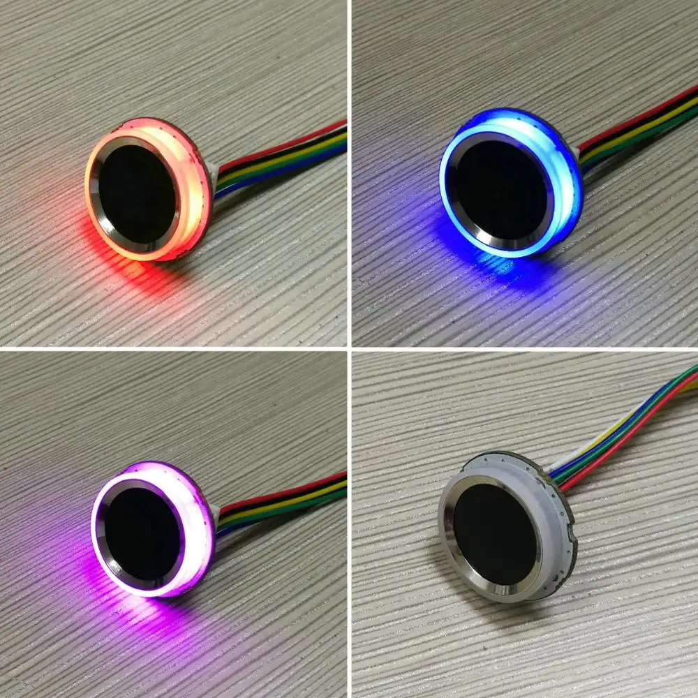 R502-A-Round-Ring-RGB-LED-Small-Thin-UART-DC3-3V-Fingerprint-Module ...