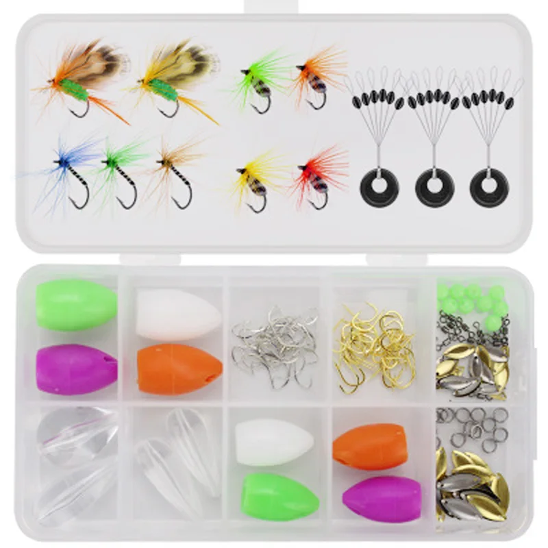 Kit de señuelos de pesca con mosca, insectos, semillas Makou afiladas ...