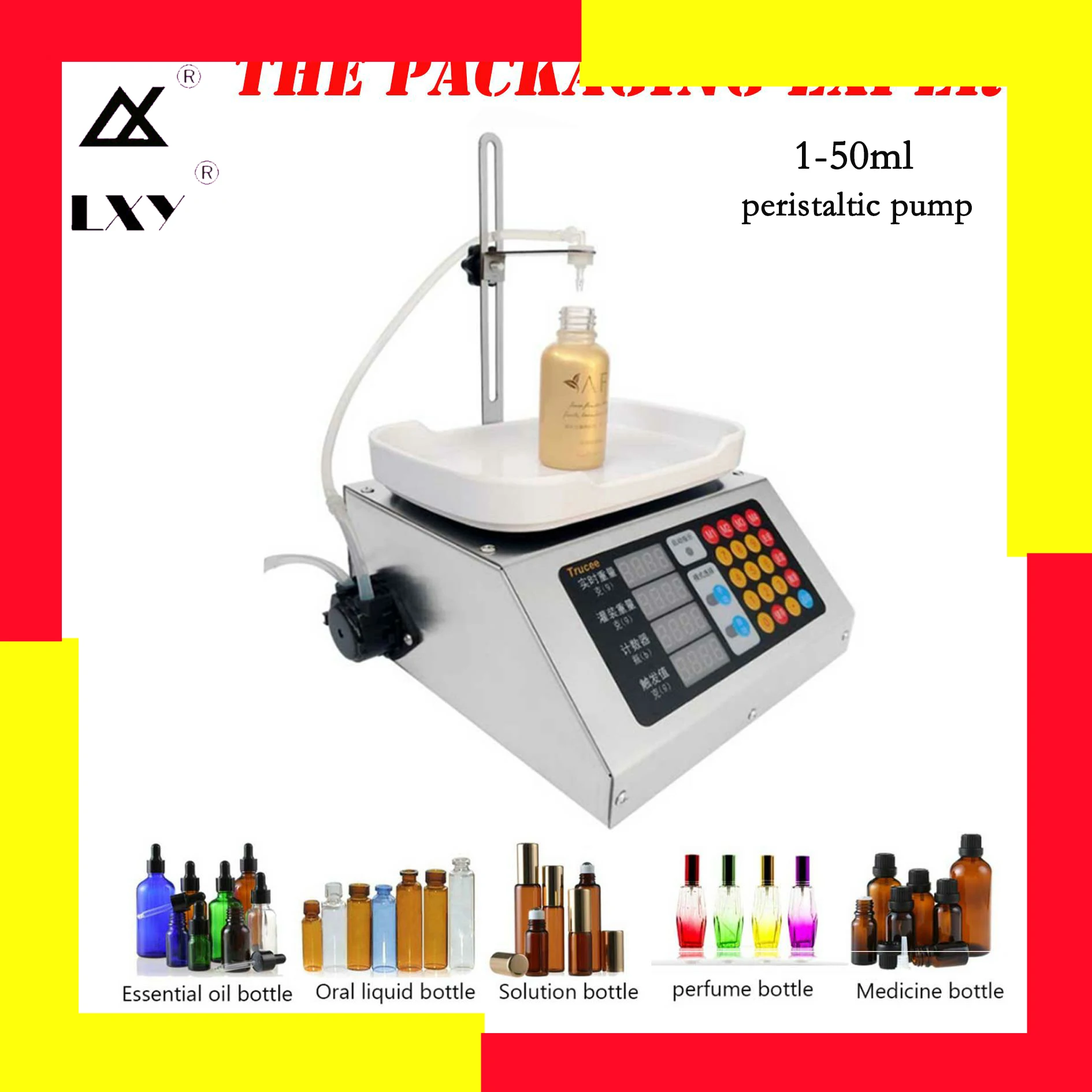 0-50ml Small High Precision Peristaltic Pump Liquid Filling Machine ...