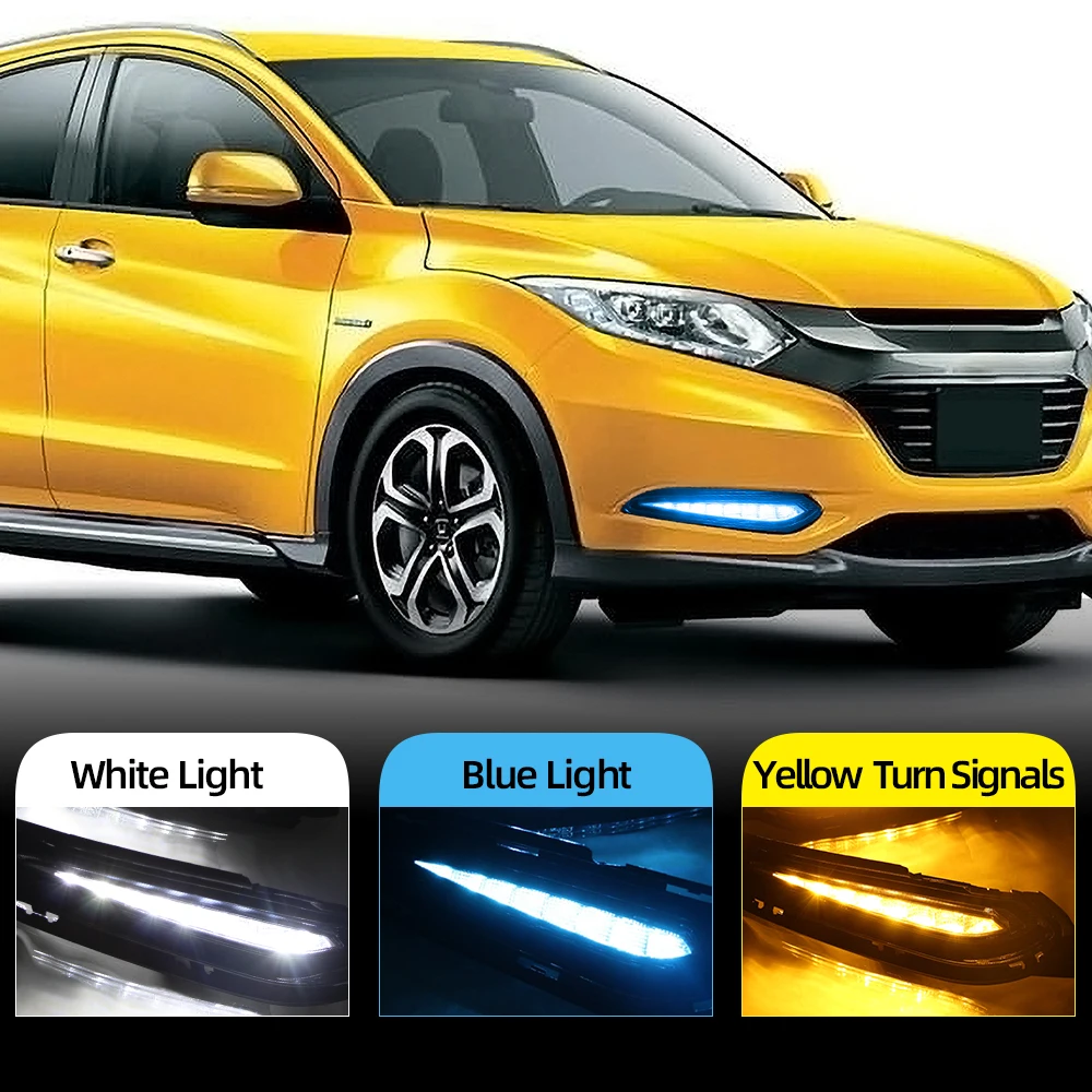 Car Flashing 1Pair DRL For Honda HR V HRV Vezel 2014 2015 2016 2017 ...