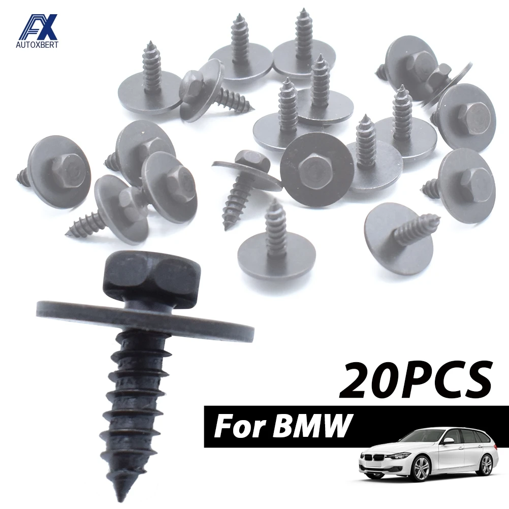 20PCS 16mm 육각 머리 나사 범퍼 커버 엔진 방패 스플래시 가드 BMW E46 E60 E90 E83 E82 E71 E70 ...