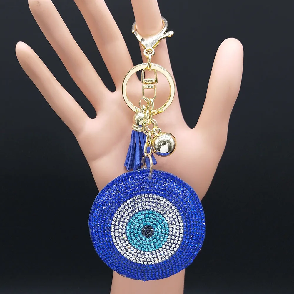 Turkey-Eyes-Crystal-Keychains-Keyring-for-Women-Keychain-Blue-Gold ...