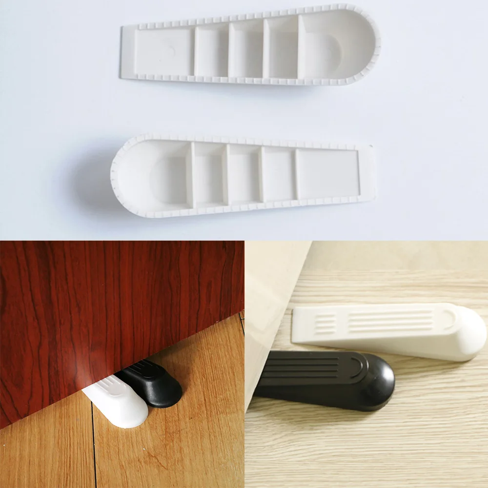 2pcs - noir - Butoir de porte en plastique antidérapant noir, tampons ...